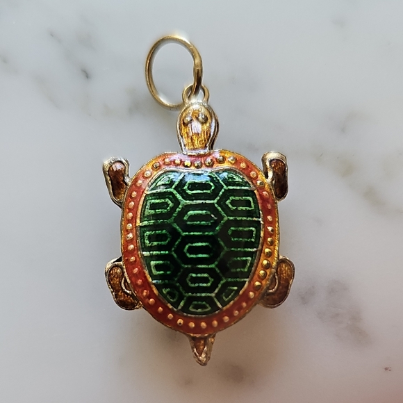 Vintage | Jewelry | Vintage Enamel Turtle Pendant | Poshmark